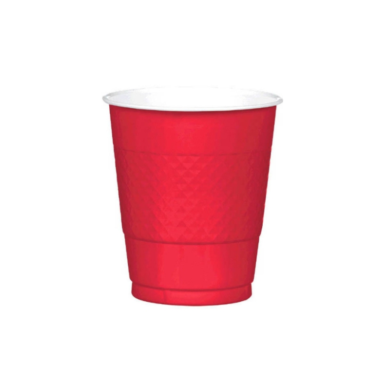 Apple Red Plastic Cups 350ml Pk20 apple-red-plastic-cups-350ml-pk20